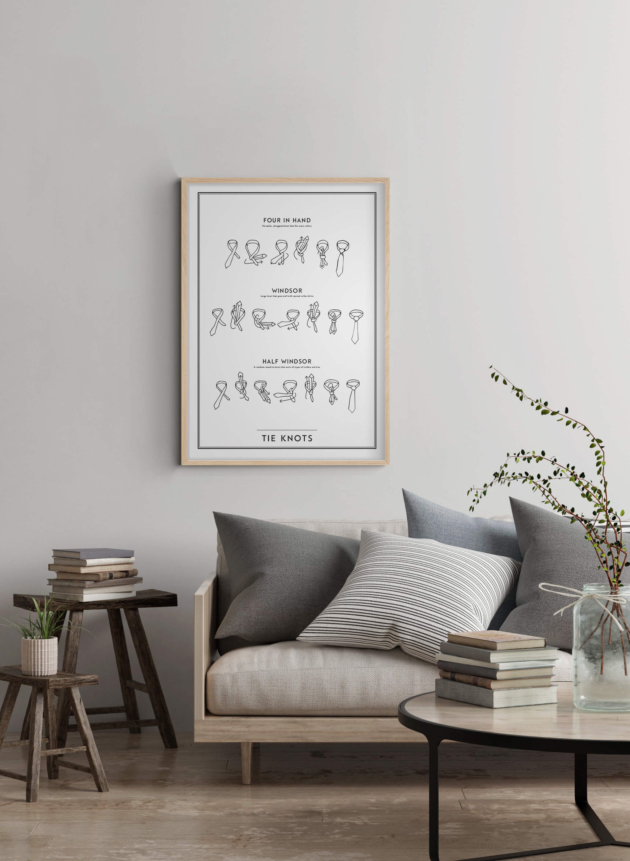 Kunskapstavlan® Tie Knots Poster - Step-by-Step Guide for Stylish Tie ...