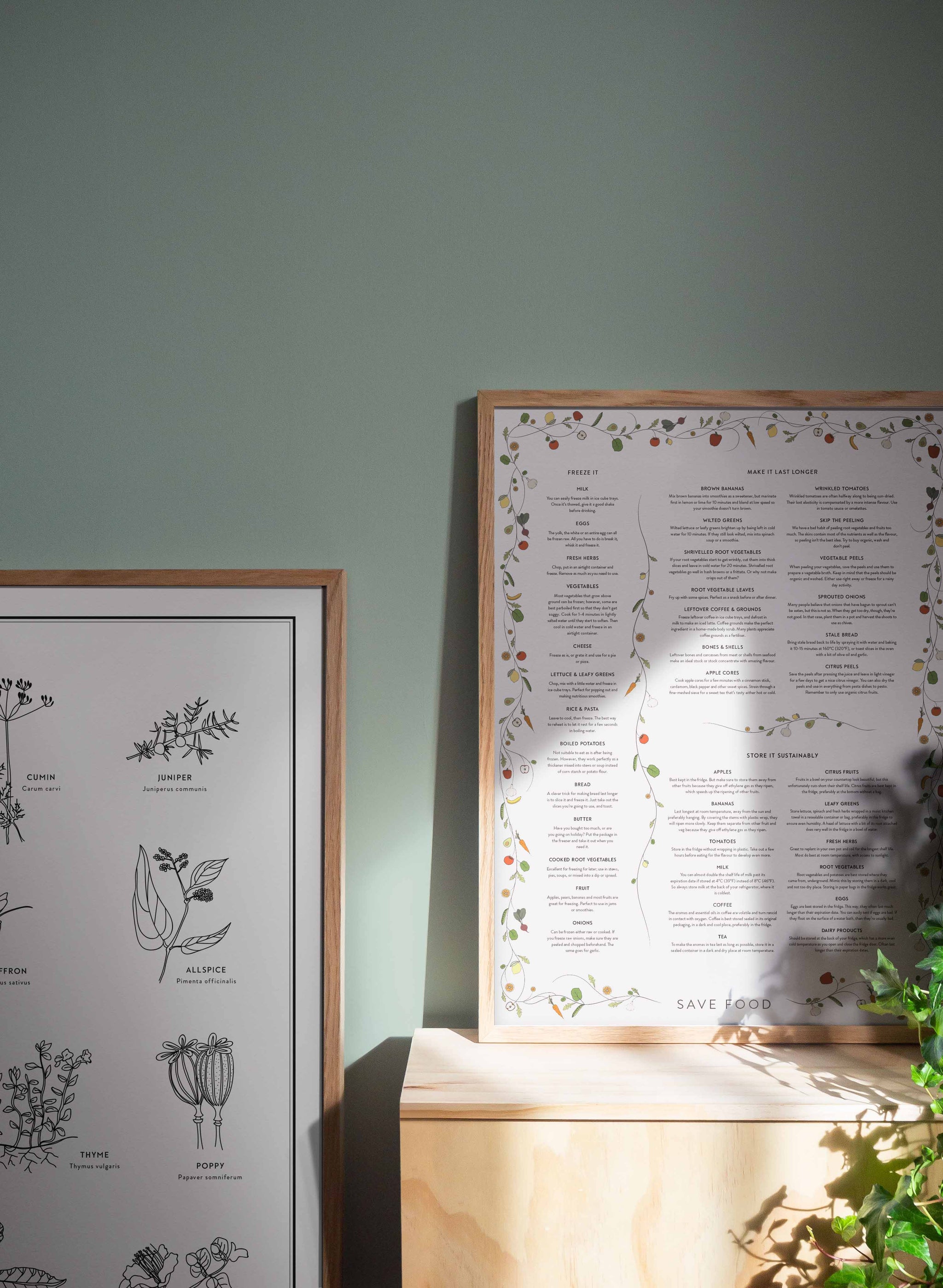 Kunskapstavlan® Save Food Poster - Smart Tips to Reduce Food Waste ...